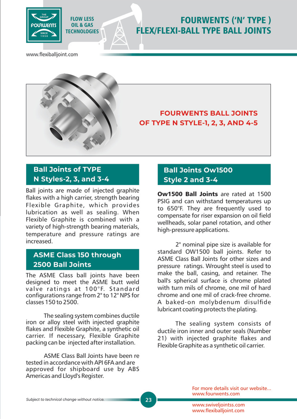 Swivel ball joints for Aph soot blower system - Barco swivel ball joints
