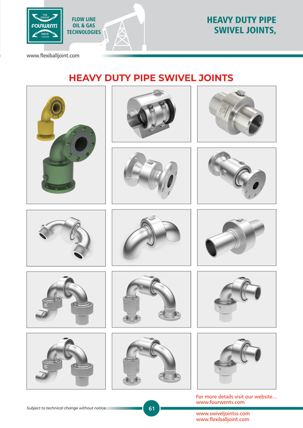Swivel ball joints for Aph soot blower system - Barco swivel ball joints
