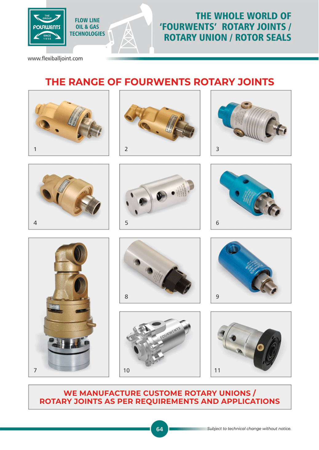 Swivel ball joints for Aph soot blower system - Barco swivel ball joints